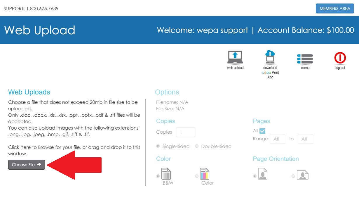 Web Uploads | wepa Support