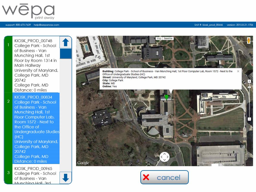 Print Station Map / Locator | wepa Support